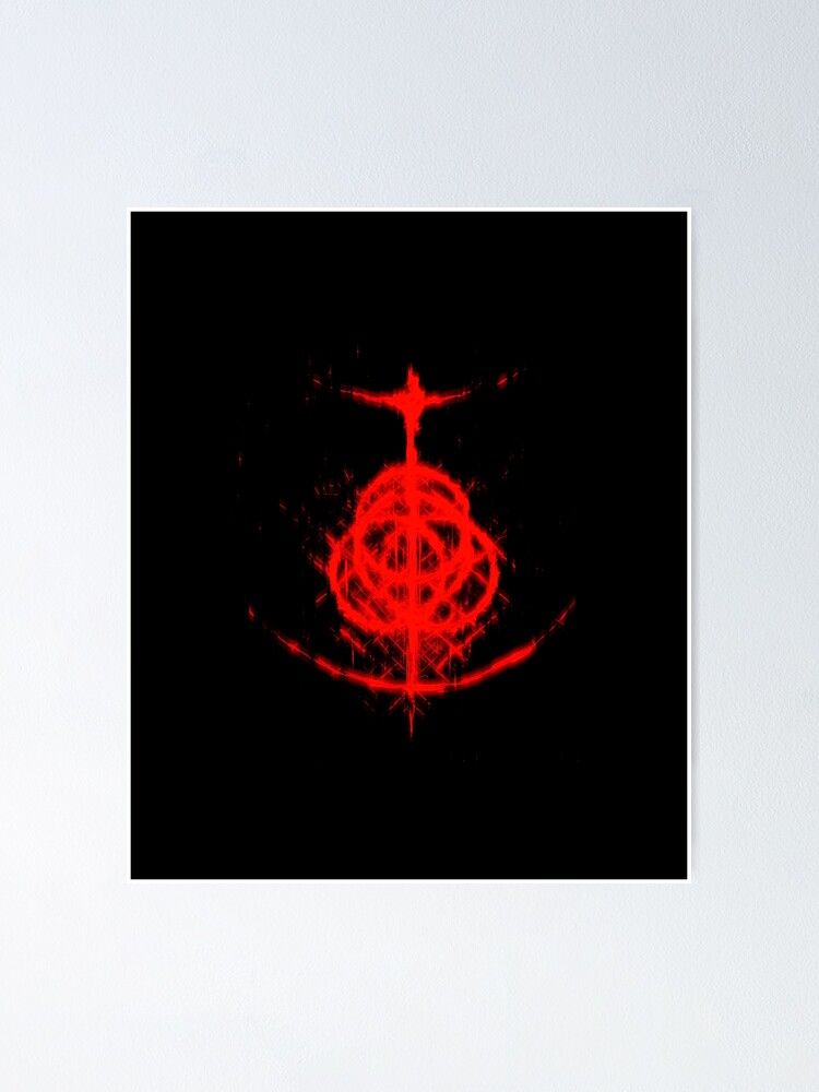 "Elden Ring Emblem Symbol Red" Poster for Sale by trentnin | Redbubble