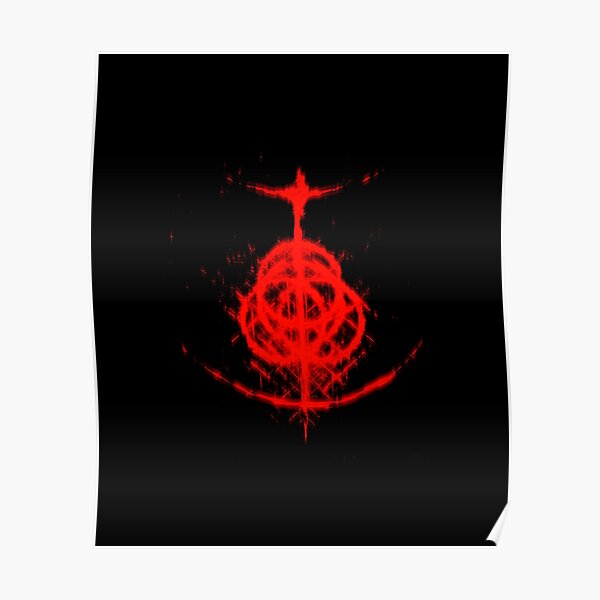 "Elden Ring Emblem Symbol Red" Poster for Sale by trentnin | Redbubble
