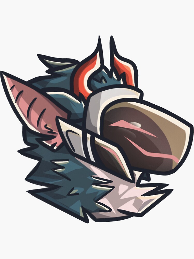 "Furry protogen " Sticker for Sale by AmosConn | Redbubble