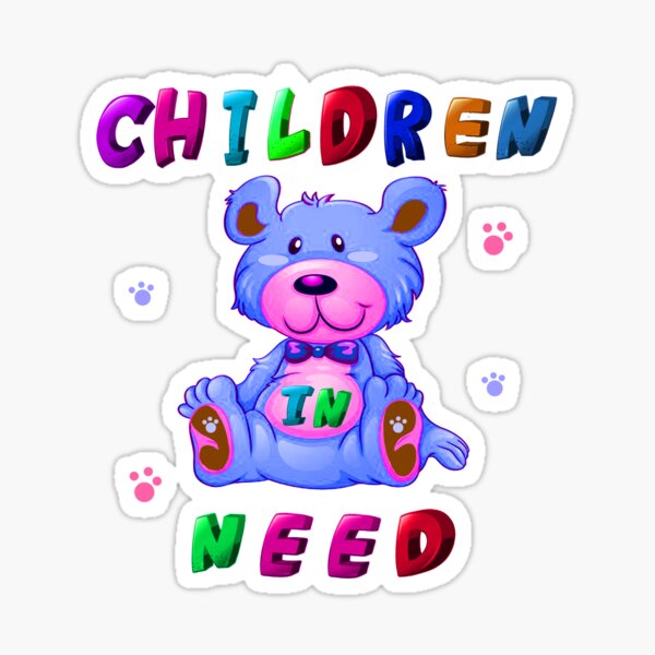 "Children in need - Pudsey bear " Sticker for Sale by elegance-world ...