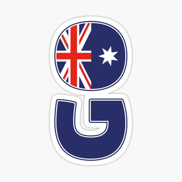"Go Australia | BG Blue" Sticker for Sale by Oliveirallan | Redbubble