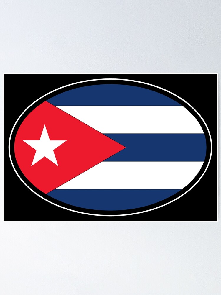 "Cuba - Cuban Flag Oval Travel Bumper Sticker for your Car or Luggage ...