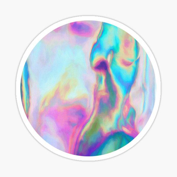"Iridescence - Rainbow Abstract " Sticker by micklyn | Redbubble