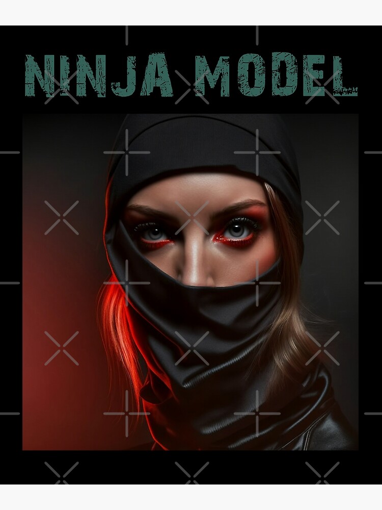 "Masked Female Ninja Model – Fashion Model Ninja Woman Warrior" Poster ...