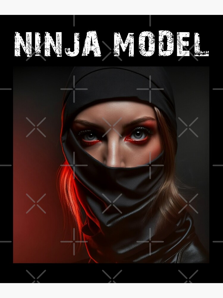 "Masked Female Ninja Model – Fashion Model Ninja Woman Warrior" Poster ...