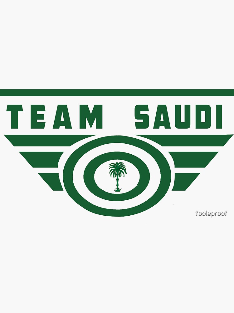 "team saudi" Sticker for Sale by fooleproof | Redbubble