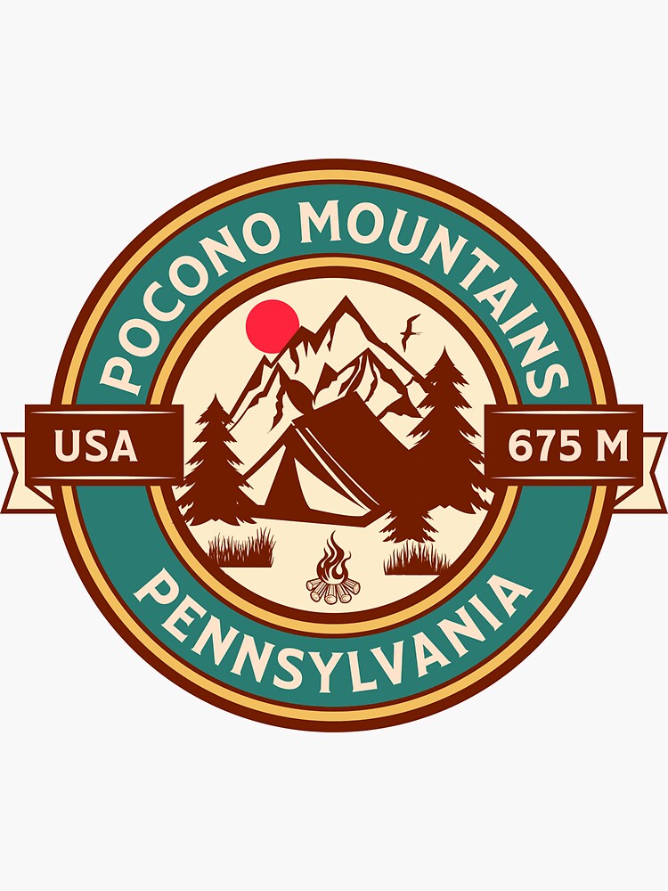 "Poconos Mountains - Pennsylvania postage badge" Sticker for Sale by ...