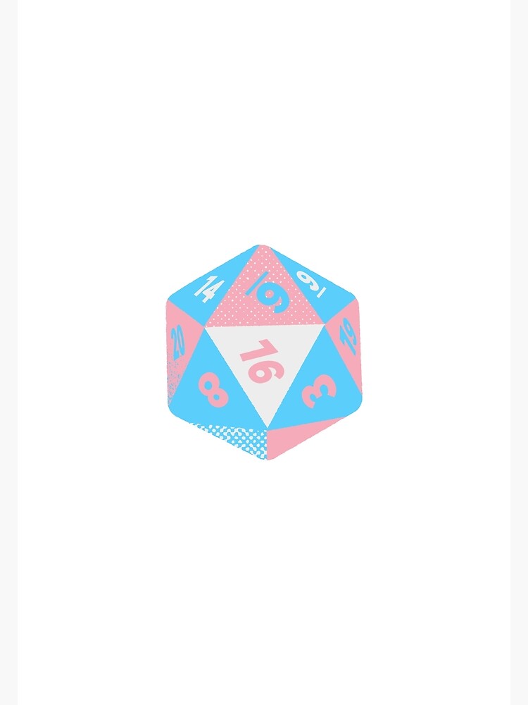 "Trans Pride D20 Dice" Poster for Sale by AlluresDelights | Redbubble