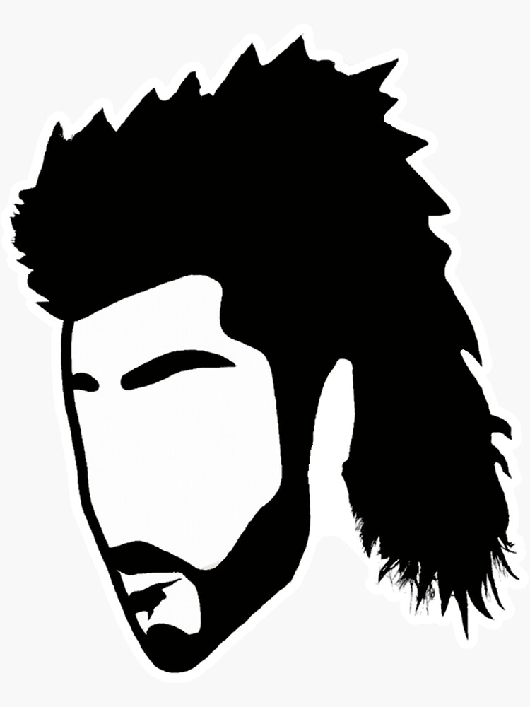 "Mullet Hair" Sticker for Sale by JandyDesign | Redbubble