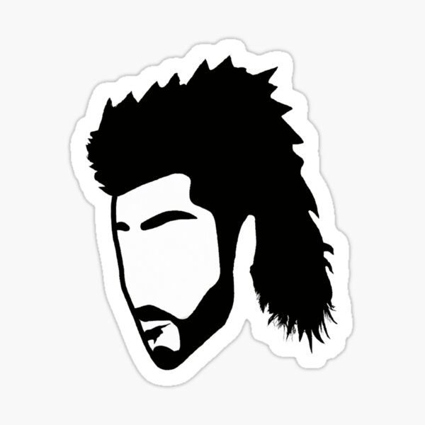 "Mullet Hair" Sticker for Sale by JandyDesign | Redbubble