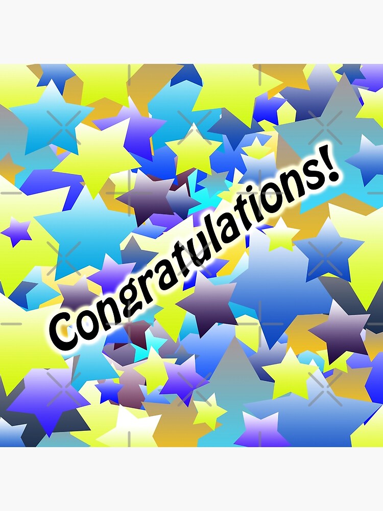 "Congratulation Stars" Poster by blakcirclegirl | Redbubble