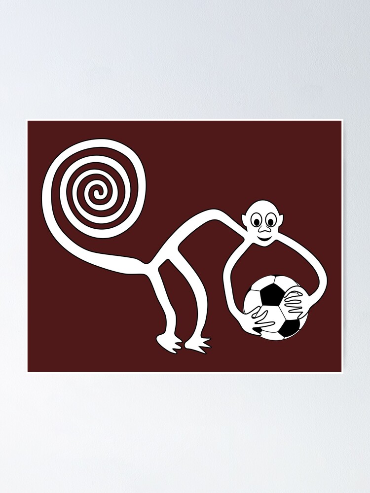 Póster «Mono con la pelota de fútbol en las manos» de siloto | Redbubble