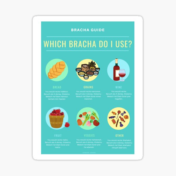 "Bracha Guide" Sticker for Sale by BatMelech | Redbubble