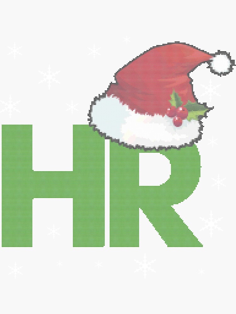 "Hr santa hat human resources management funny christmas" Sticker for ...