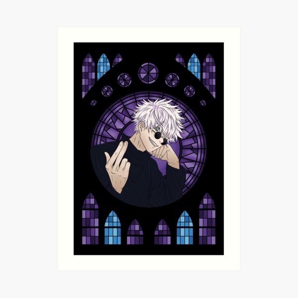"Satoru Gojo from Jujutsu Kaisen Stained Glass Design Original Artwork ...