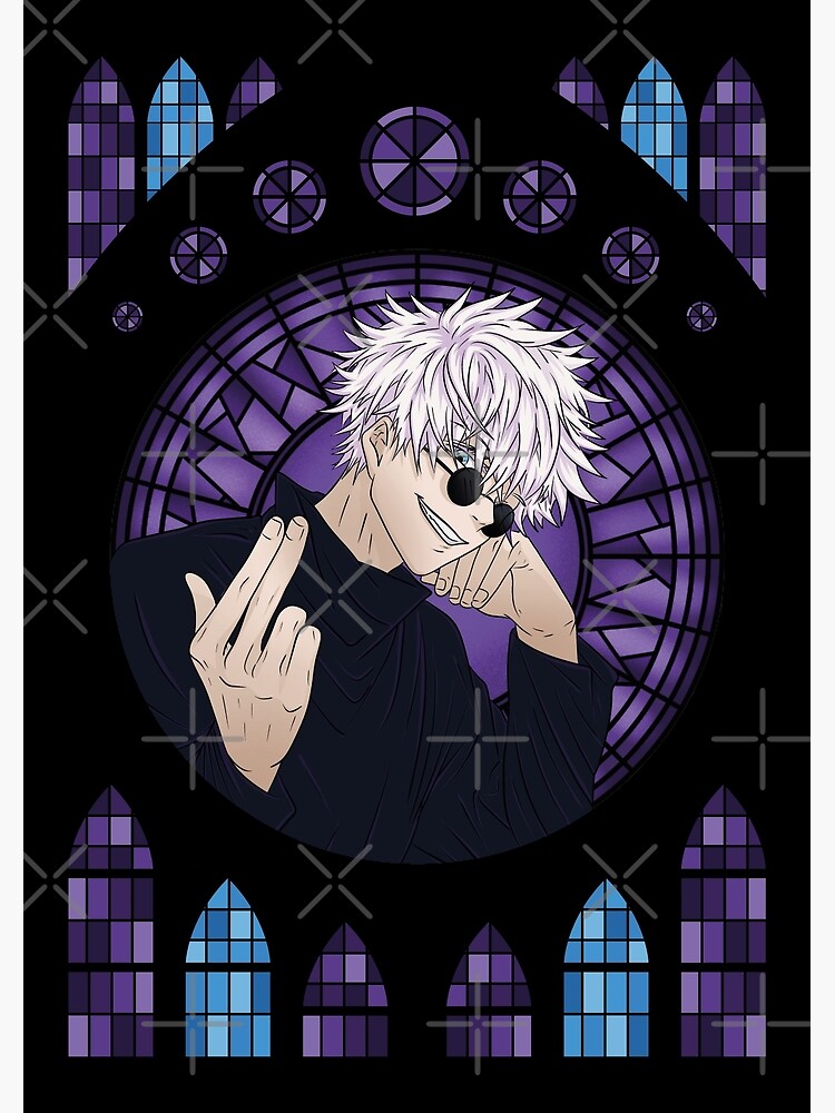 "Satoru Gojo from Jujutsu Kaisen Stained Glass Design Original Artwork ...