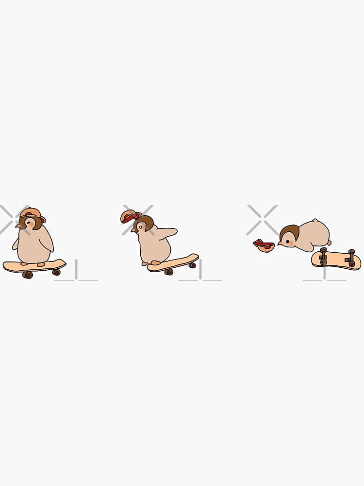"Simon Skating Sticker Set" Sticker for Sale by LiterateSnail | Redbubble