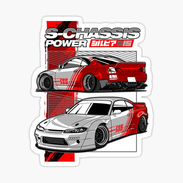 "S15 Silvia JDM Retro Tokio Tuning Fan Car" Sticker for Sale by ...