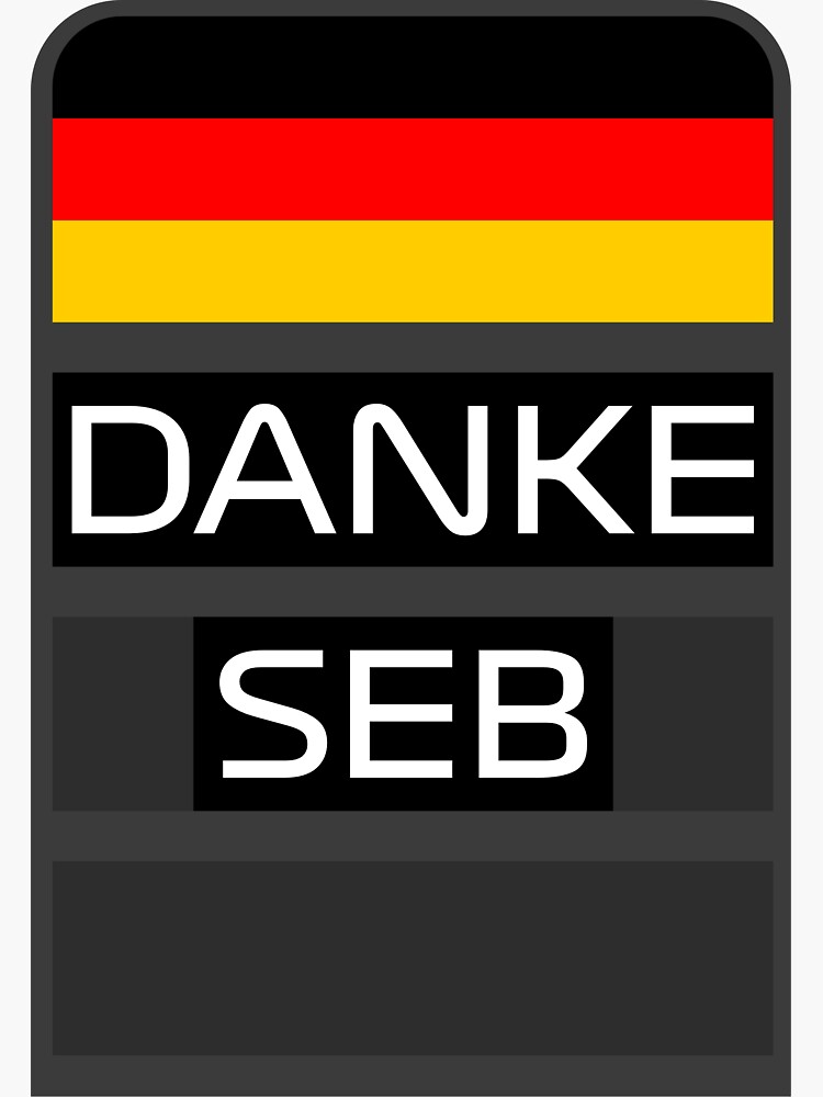 "DANKE SEB PIT BOARD 4X WORLD CHAMPION TRIBUTE 2022" Sticker for Sale ...