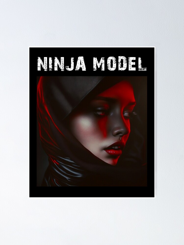 "Masked Female Ninja Model – Fashion Model Ninja Woman Warrior" Poster ...