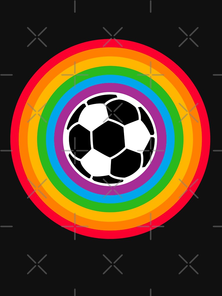 "Soccer ball LGBT, pride football colors rainbow, gay love soccer" T ...