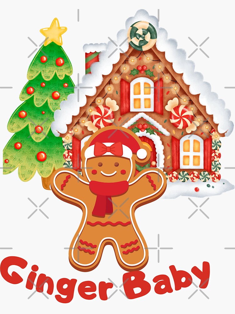 "Christmas Gingerbread baby girl" Sticker for Sale by Cuorecreativo ...
