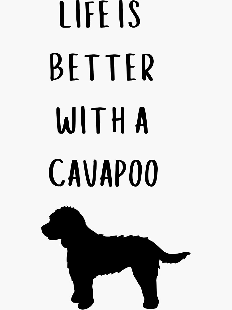 "Life is Better with a Cavapoo" Sticker for Sale by Dewlangrial | Redbubble