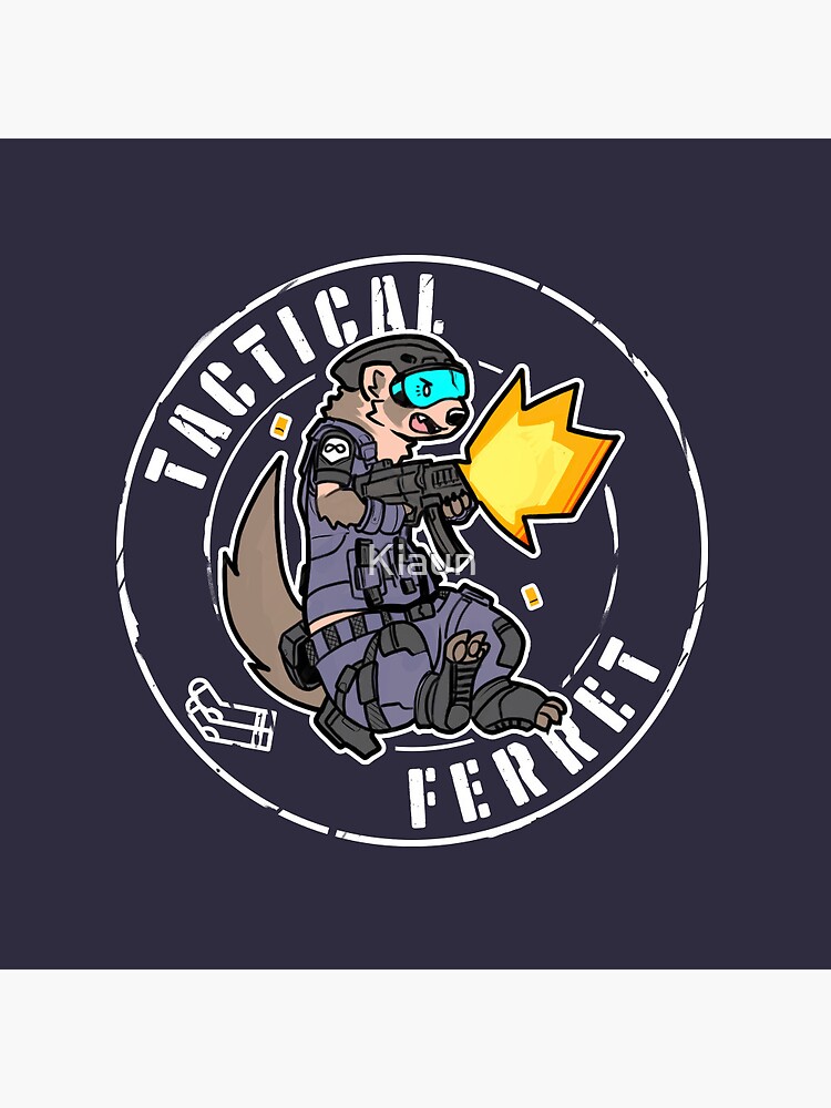 "Tactical Ferret" Pin by Kiaun | Redbubble