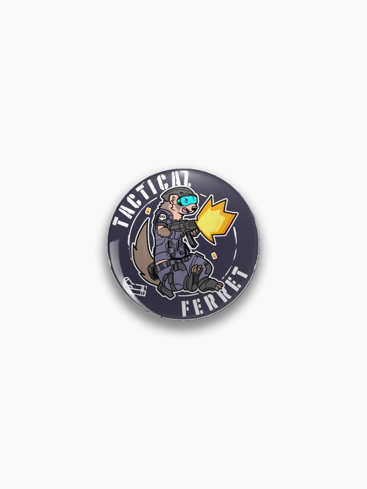 "Tactical Ferret" Pin by Kiaun | Redbubble