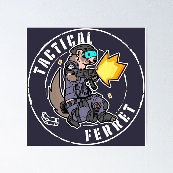 "Tactical Ferret" Poster by Kiaun | Redbubble