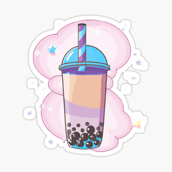 "Galaxy Bubble Tea" Sticker for Sale by TArtShops | Redbubble