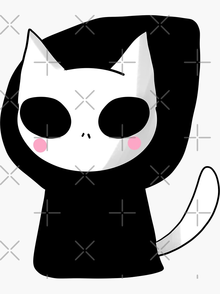 "Cute Grim reaper cat and ghosts " Sticker for Sale by Mayarart | Redbubble