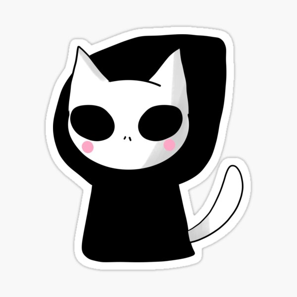 "Cute Grim reaper cat and ghosts " Sticker for Sale by Mayarart | Redbubble