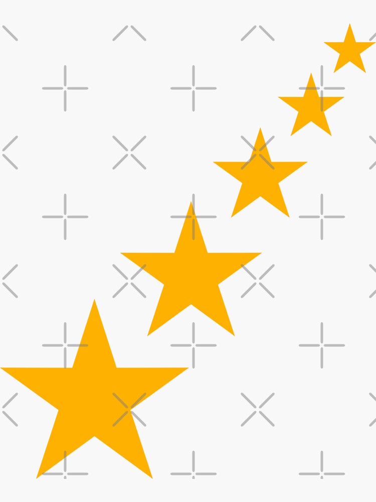 "five star rating " Sticker for Sale by Print-Vip-Art | Redbubble