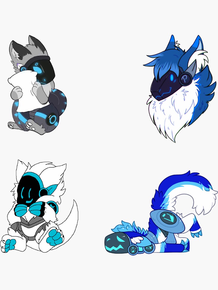 "Protogen Cool Sticker Pack 4 pieces" Sticker for Sale by FinnCorwin ...
