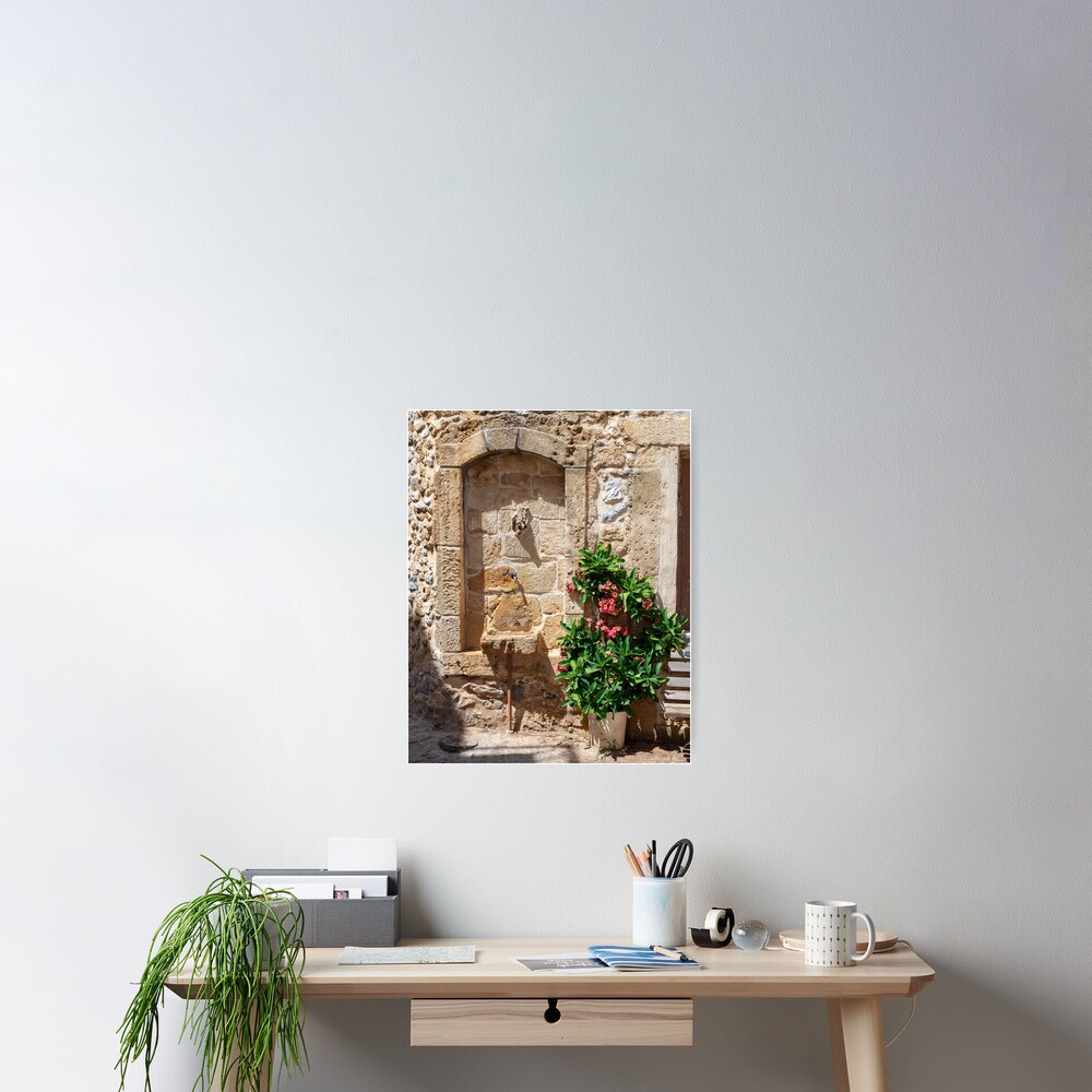 "A wall fountain in crete" Poster for Sale by Barbonetor | Redbubble