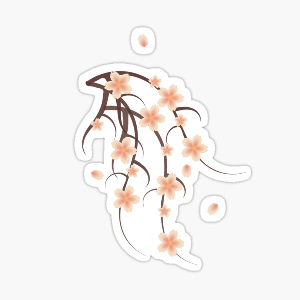 "Japanese Cherry Blossoms, Japanese Theme" Sticker for Sale by ...