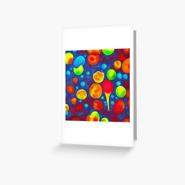 "Psychedelic Groovy Lava Lamp Blob Design, Lava Blobs " Greeting Card ...