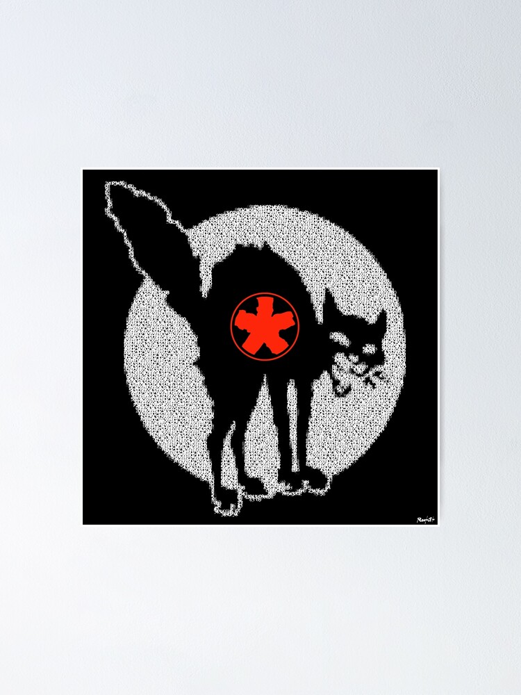 Póster «Red Ascii Cat por números D *» de Grimm-Land | Redbubble