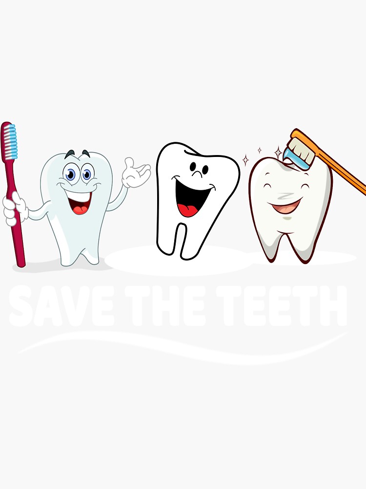 "Save The Teeth" Sticker for Sale by sergiuvechiu | Redbubble