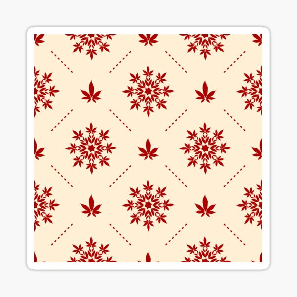 "Snowflakes with weed pattern" Sticker for Sale by sashica | Redbubble