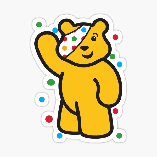 "Children in Need - Pudsey Bear" Sticker for Sale by SRedha | Redbubble