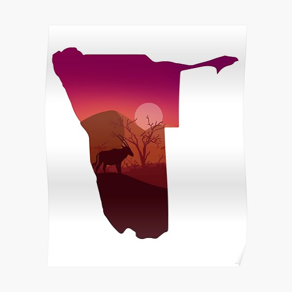 "Namibia map and landscape" Poster for Sale by landscapeworlds | Redbubble