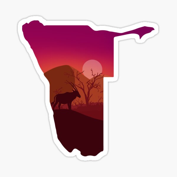 "Namibia map and landscape" Sticker for Sale by landscapeworlds | Redbubble