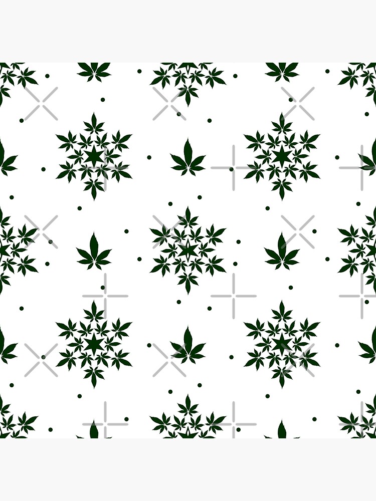 " Snowflakes with weed pattern" Sticker for Sale by sashica | Redbubble