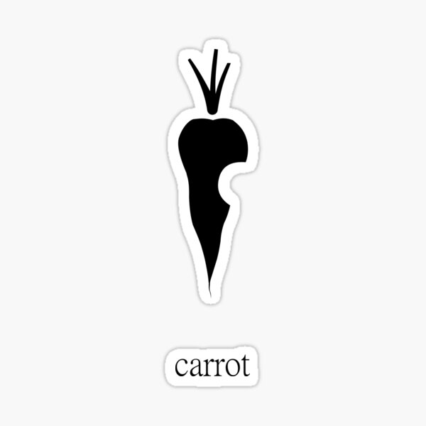 "black carrot logo" Sticker for Sale by EliasDemuynck | Redbubble