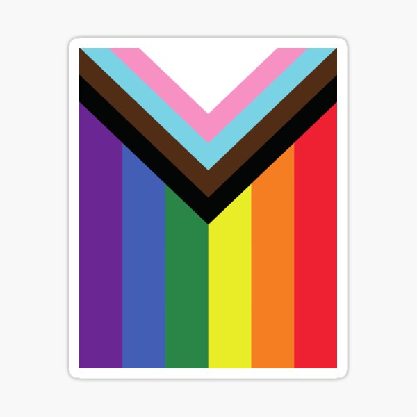 "Progress Pride Flag" Sticker for Sale by BraveNewDesigns | Redbubble
