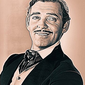 "Clark Gable Art - vintage painting - D57" Poster by DecoWords | Redbubble