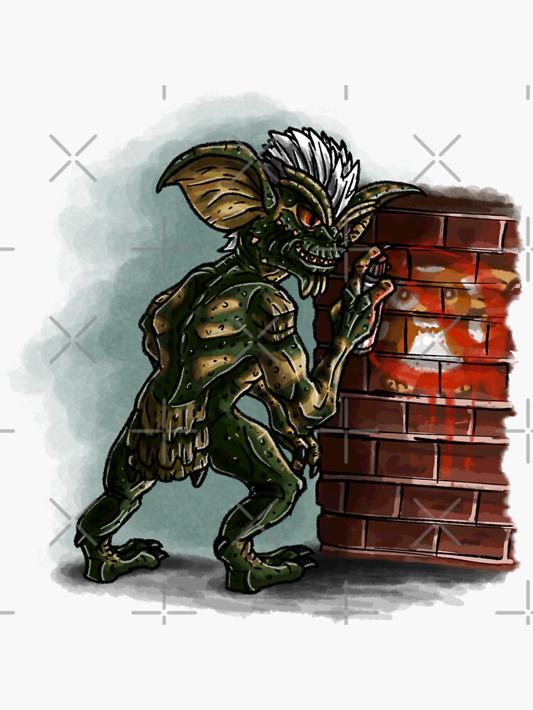 "Gremlins Stripe crossing out Gizmo Graffiti -- "Gizmo Caca!"" Sticker ...