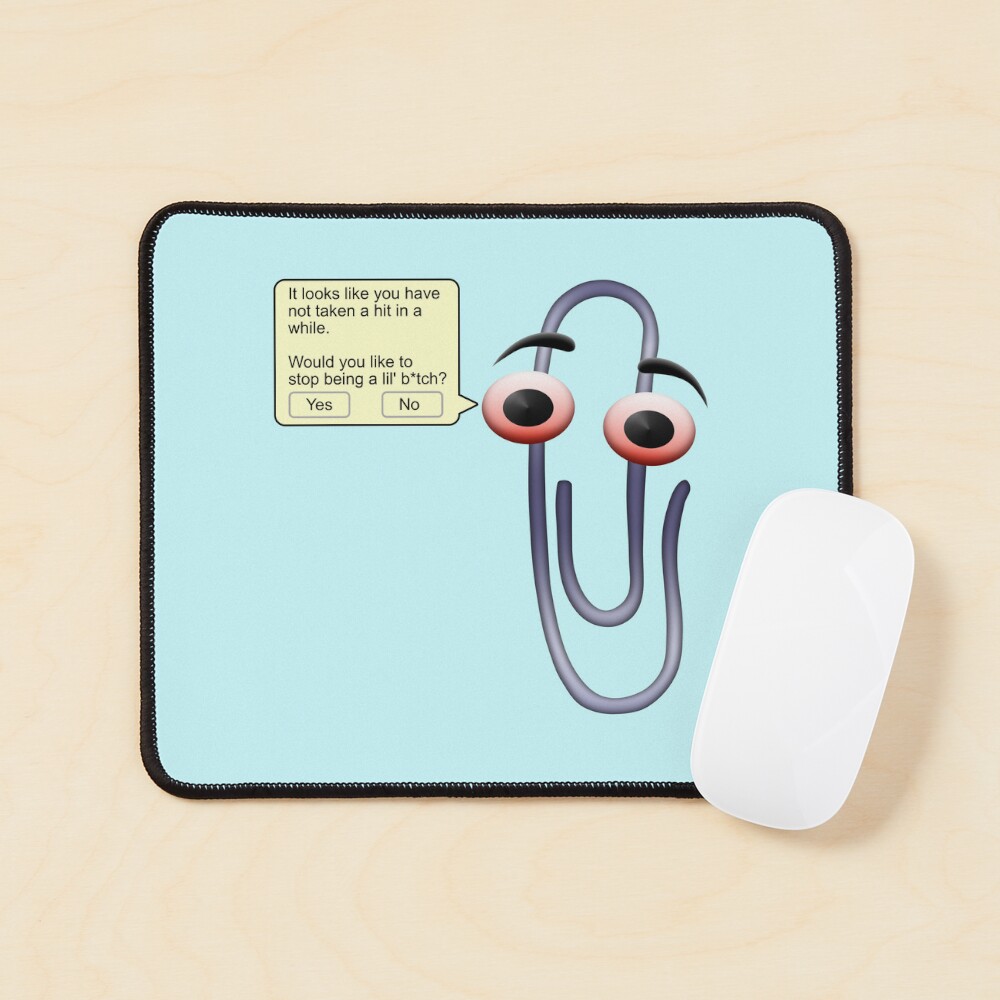 "Clippy Stoned" Sticker for Sale by aribluestein | Redbubble